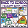 Welcome Back To School Activities First Week Of School 1st Grade ...