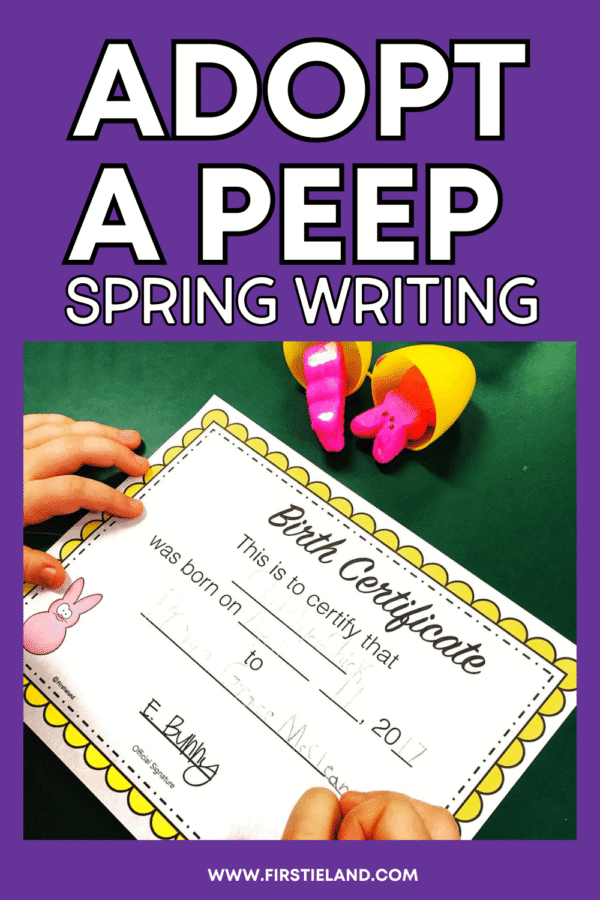 Adopt A Peep - The Best Easter Classroom Activity - Firstieland - First ...